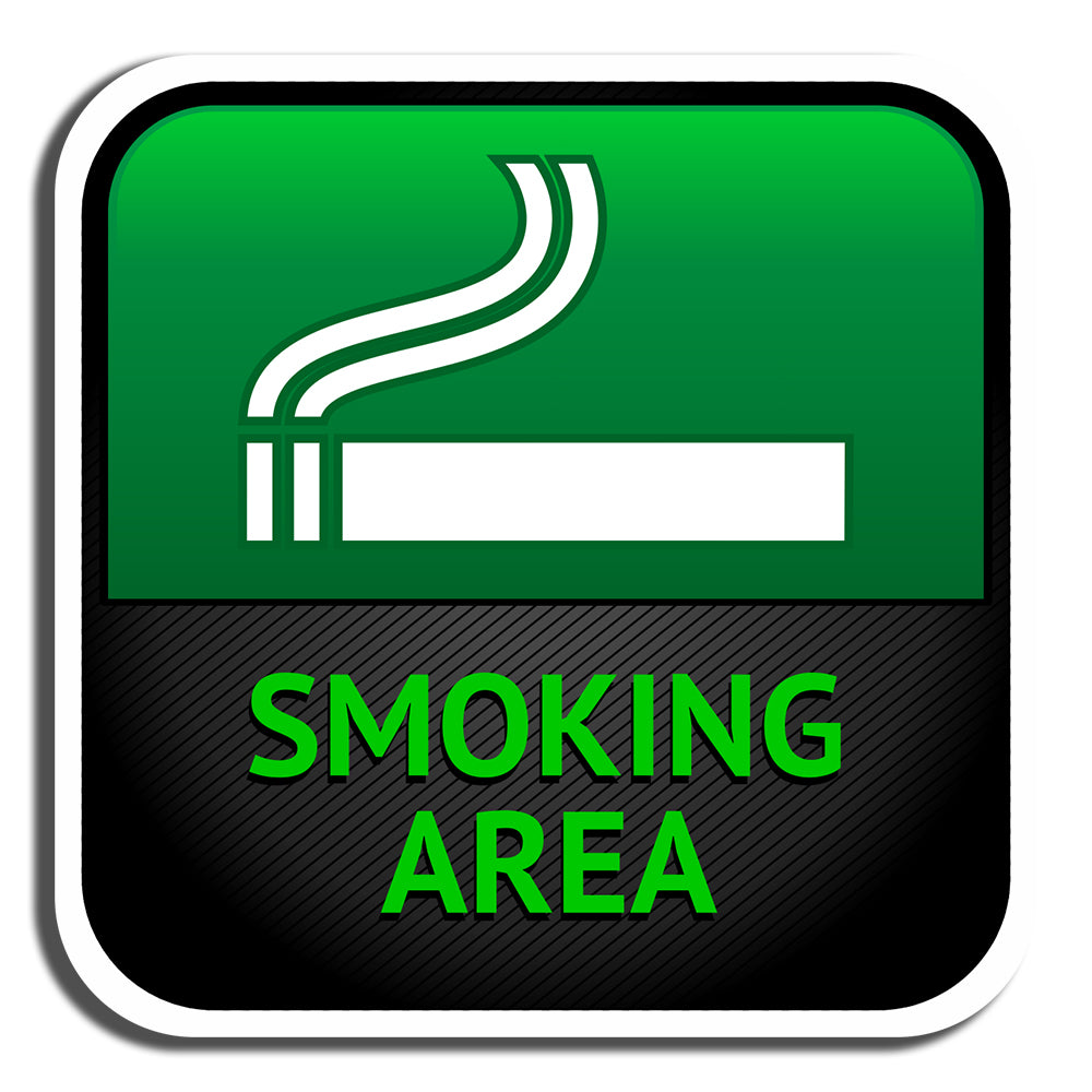 Πινακίδα Σήμανσης PVC “Smoking Area" 100mm x 100mm – Dagiopoulos.gr